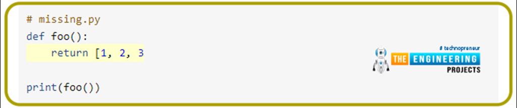 Python Syntax Errors - The Engineering Projects