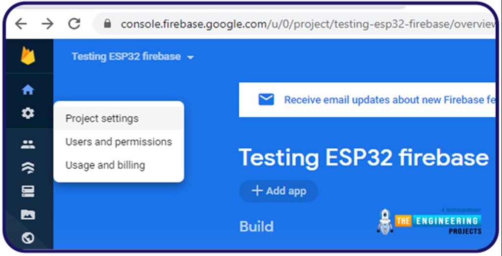 Reading Data From Firebase Database With Esp32 The Engineering Projects