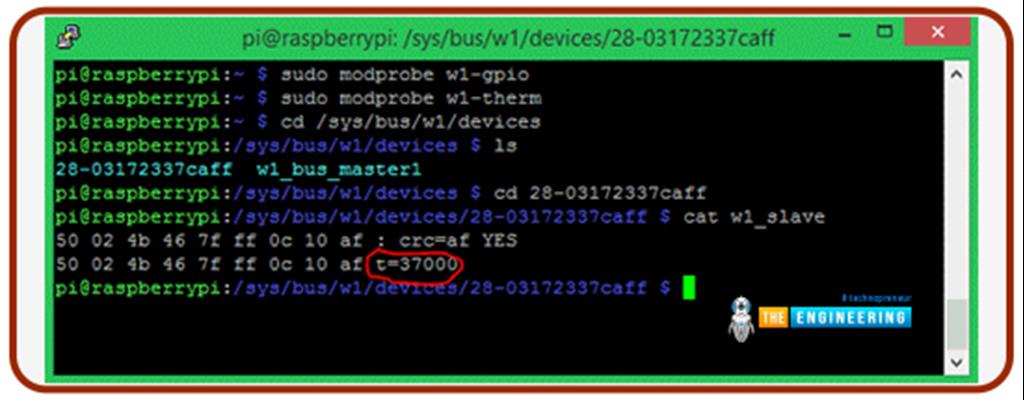 Interface DS18B20 with Raspberry Pi 4 - The Engineering Projects