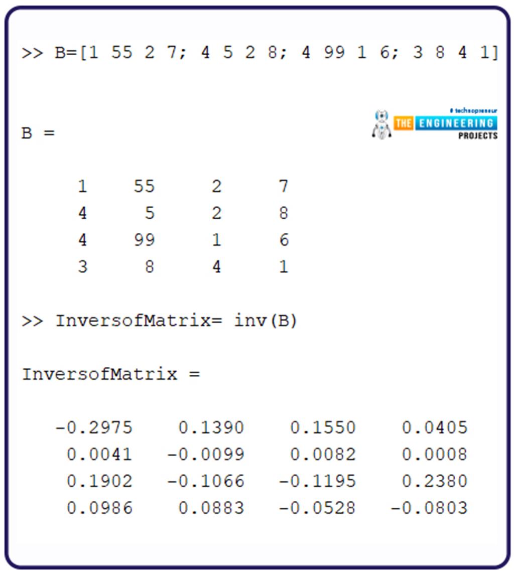 Special Matrix Commands In Matlab The Engineering Projects