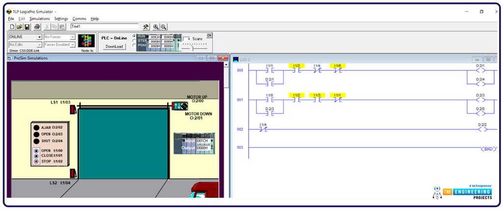 Design An Automatic Door With Ladder Logic Programming The Engineering Projects
