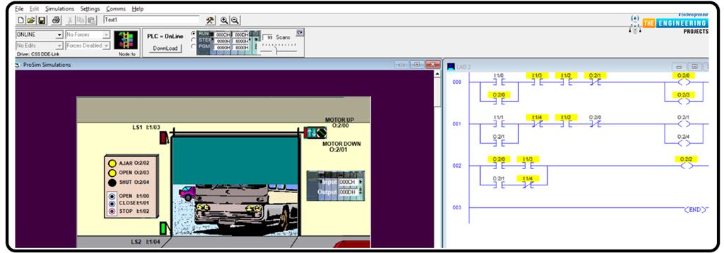 Automatic Garage Door with PLC Ladder Logic - The Engineering Projects