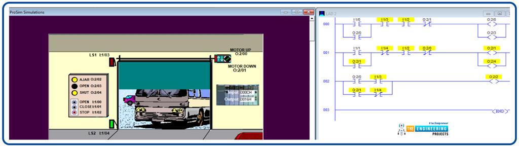 Automatic Garage Door with PLC Ladder Logic - The Engineering Projects