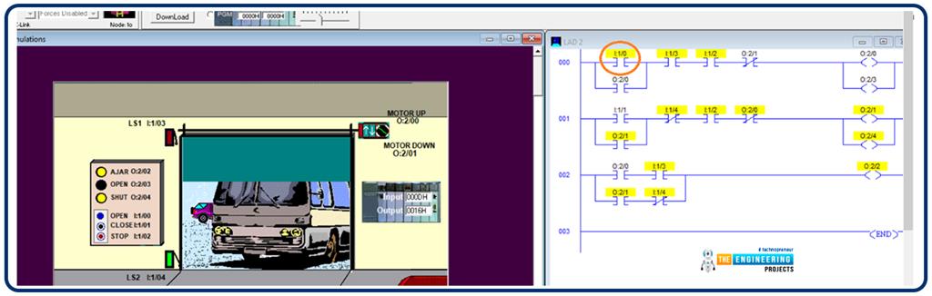 Automatic Garage Door with PLC Ladder Logic - The Engineering Projects