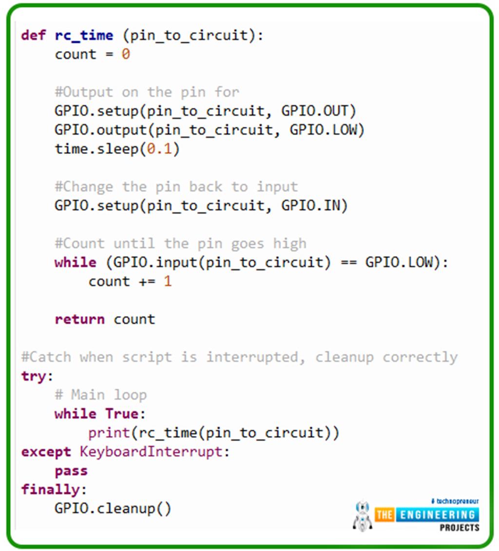Interfacing a Light Sensor (LDR) with Raspberry Pi 4 - The Engineering ...