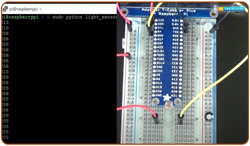 Interfacing A Light Sensor Ldr With Raspberry Pi 4 The Engineering Projects