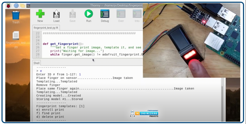 Interface a Fingerprint Sensor with Raspberry Pi 4 - The Engineering Projects
