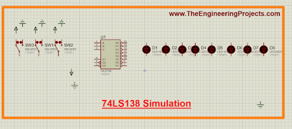 74LS138 - 3 to 8 Line Decoder IC | Datasheet, Working and Simulation ...