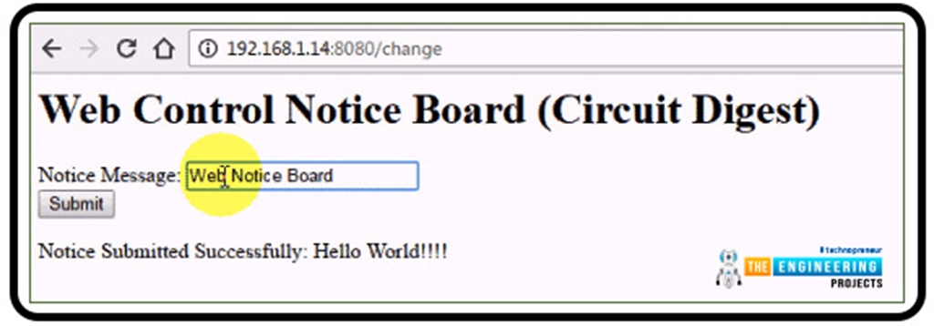 Web-Controlled IoT Notice Board using Raspberry Pi - The Engineering Projects