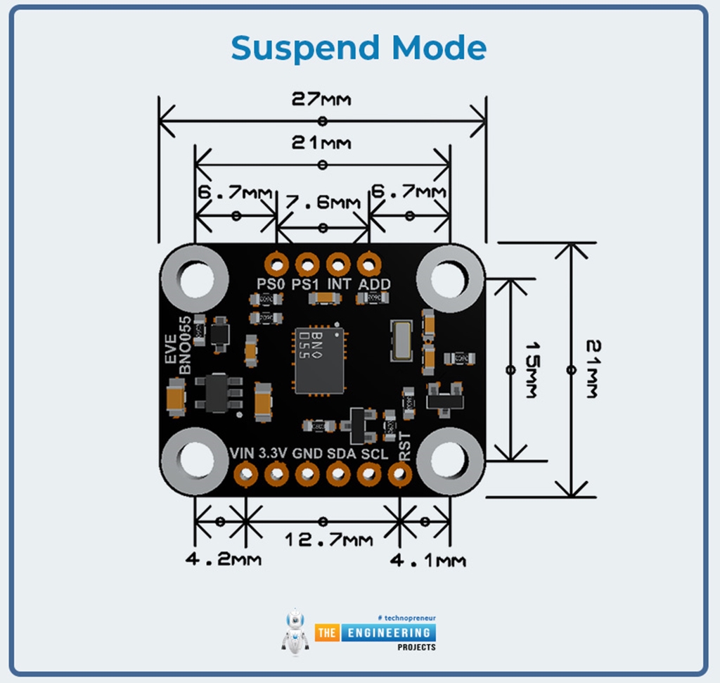 Bno055 Intelligent 9 Axis Absolute Orientation Sensor Module The
