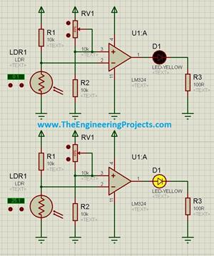 How to use LDR Sensor in Proteus - The Engineering Projects
