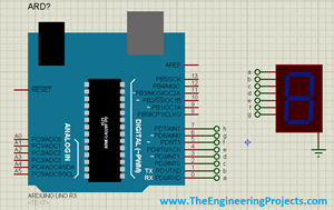 Interfacing of Seven Segment with Arduino in Proteus - The Engineering ...