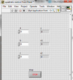Quadratic Roots Calculation in LabVIEW - The Engineering Projects