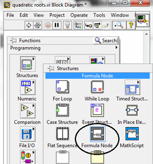 Quadratic Roots Calculation in LabVIEW - The Engineering Projects