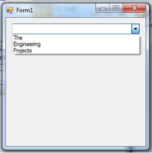C# ComboBox Control - The Engineering Projects