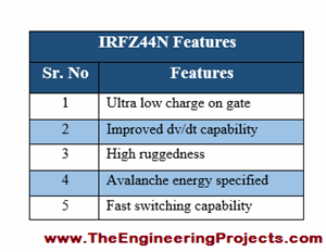 IRFZ44N Datasheet, Pinout, Features, Equivalents & Applications - The ...