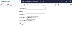 Create a Registration Form in ASP.NET Core - The Engineering Projects