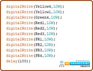 Simple 4-Way Traffic Light Control using Arduino - The Engineering Projects