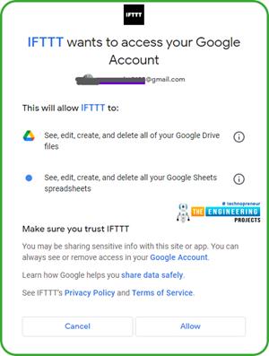 Sending Sensor Readings to Google Sheet Through IFTTT using ESP32 - The ...