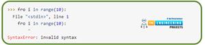 Python Syntax Errors - The Engineering Projects
