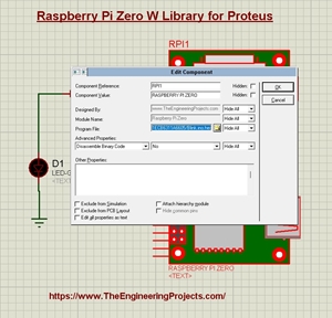 Raspberry Pi Zero W Library for Proteus - The Engineering Projects