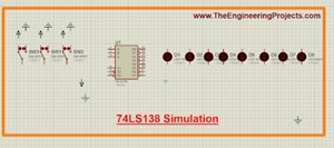 74LS138 - 3 to 8 Line Decoder IC | Datasheet, Working and Simulation - The Engineering Projects