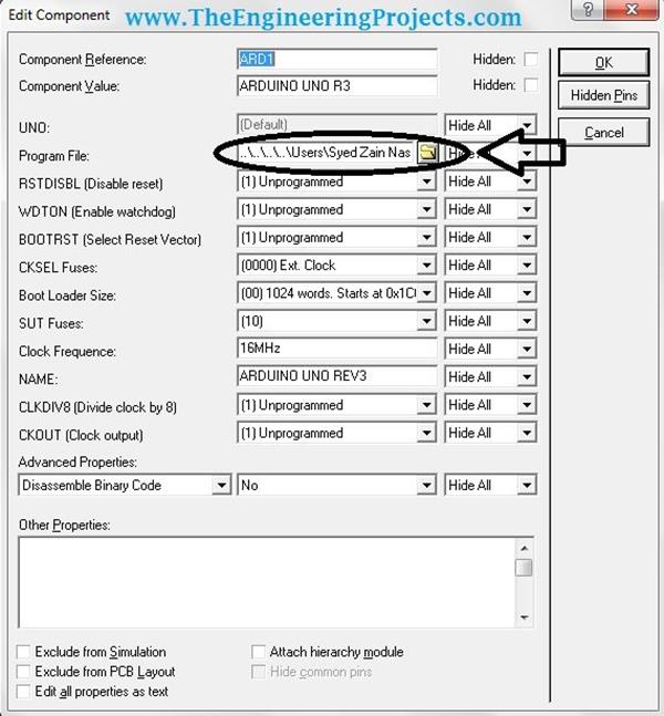 Circuit Designing of LCD with Arduino in Proteus ISIS - The Engineering Projects