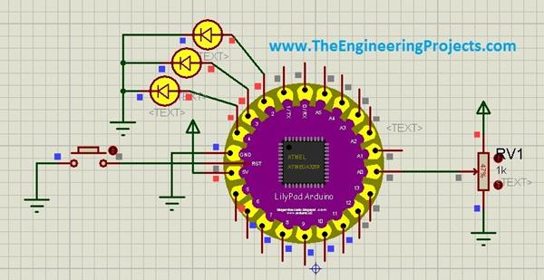 Arduino Lilypad Simulation in Proteus - The Engineering Projects