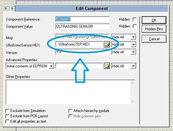 Ultrasonic Sensor Library for Proteus - The Engineering Projects