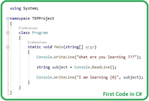 First Project in C# - The Engineering Projects