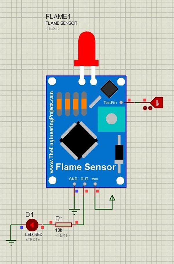 Flame Sensor Library for Proteus - The Engineering Projects