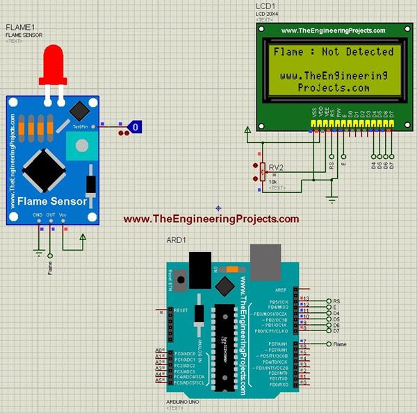 Interfacing of Flame Sensor with Arduino - The Engineering Projects