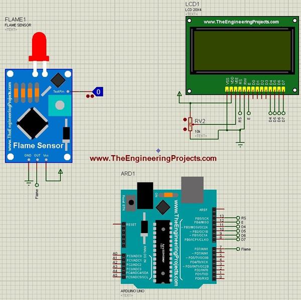 Interfacing of Flame Sensor with Arduino - The Engineering Projects
