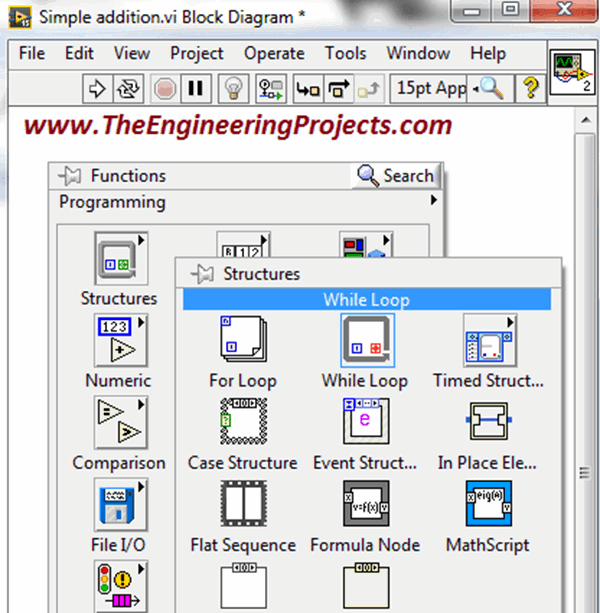 Creating First Project using LabVIEW Programming - The Engineering Projects