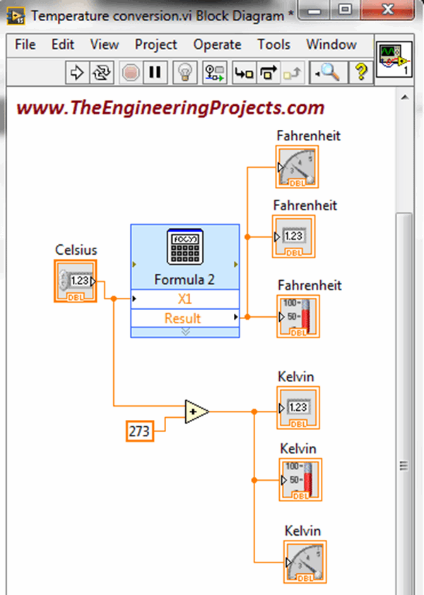 Temperature Conversion in LabVIEW - The Engineering Projects