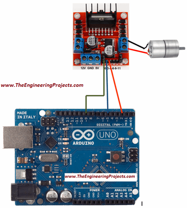 DC Motor Direction Control using Arduino - The Engineering Projects