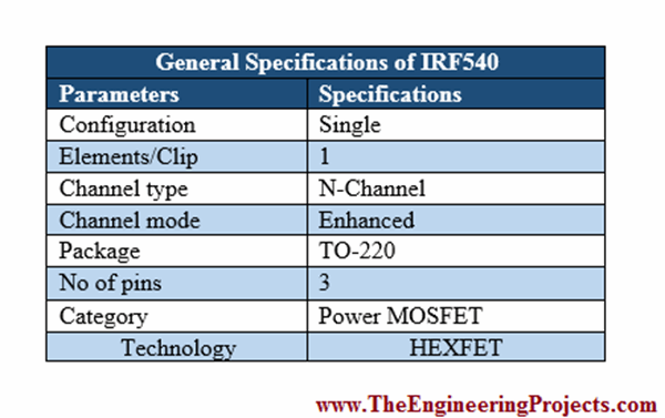 Introduction to IRF540 - The Engineering Projects