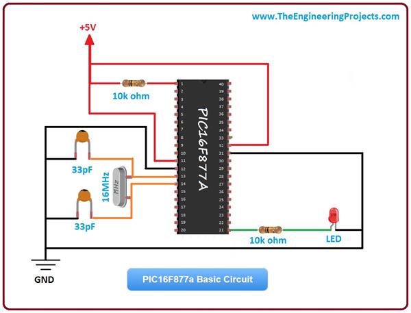 Introduction to PIC16F877a - The Engineering Projects