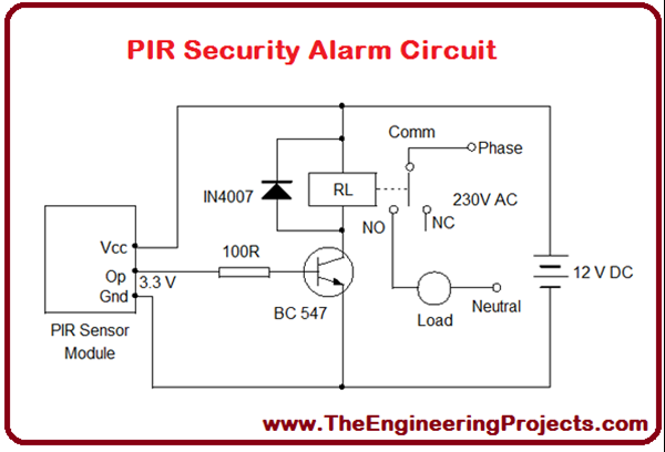 PIR Sensor Arduino Interfacing - The Engineering Projects