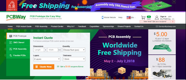 PCB Prototype Service by PCBWay - The Engineering Projects