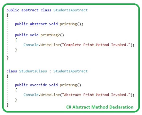Introduction to Abstract Classes in C# - The Engineering Projects