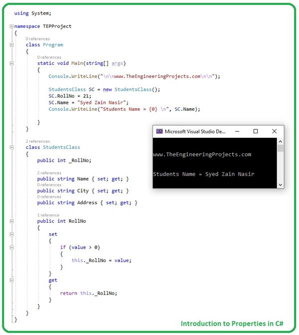 Introduction to Properties in C# - The Engineering Projects