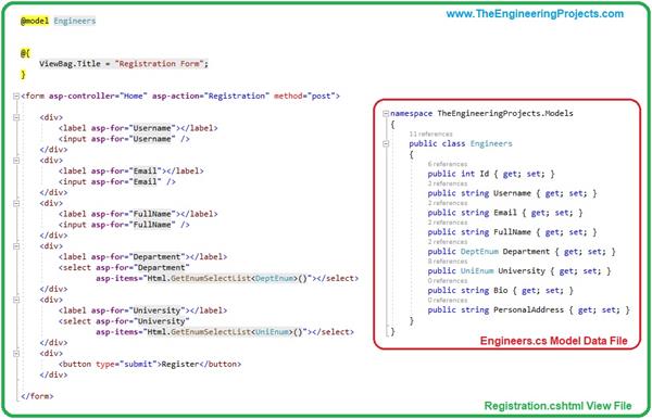 Create a Registration Form in ASP.NET Core - The Engineering Projects