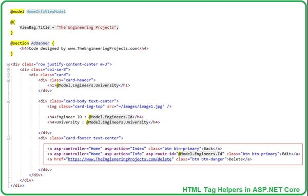 Html Tag Helpers In Aspnet Core The Engineering Projects