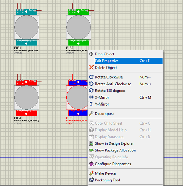 Analog PIR Sensor Library for Proteus V2.0 - The Engineering Projects