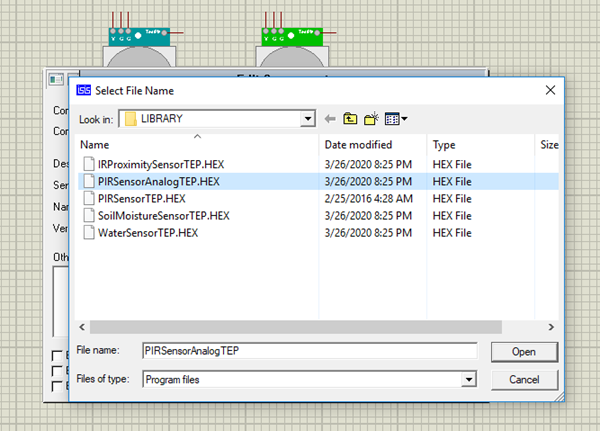 Analog PIR Sensor Library for Proteus V2.0 - The Engineering Projects