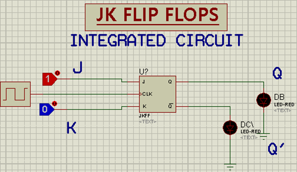 JK Flip Flop Circuit Diagram in Proteus - The Engineering Projects