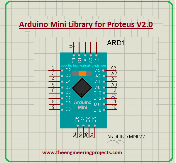 Arduino Mini Library for Proteus V2.0 - The Engineering Projects