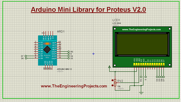 Arduino Mini Library for Proteus V2.0 - The Engineering Projects