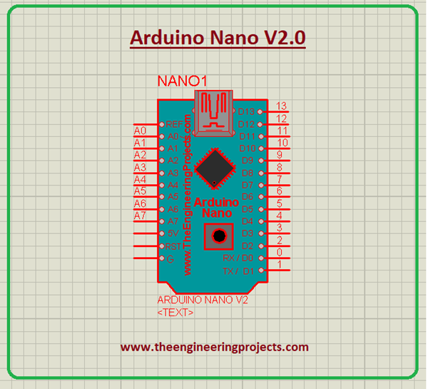 Arduino Nano Library for Proteus V2.0 - The Engineering Projects